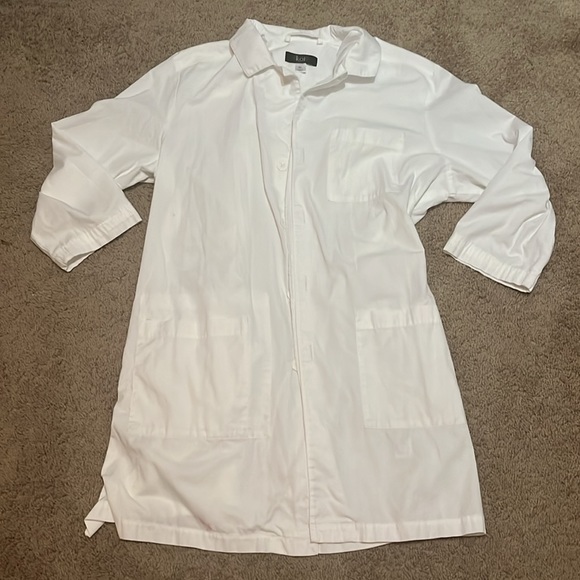 koi | Jackets & Coats | Koi White Button Front Extra Large Lab Coat ...